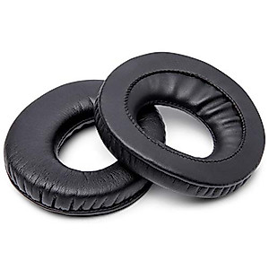 WC Replacement Ear Pads for Sony MDR-RF985R RF970 RF970RK RF960RK RF960R RF925RK & MDR-DS6500 Headphones | Softer Leather, Luxurious Memory Foam, Added Thickness, Enhanced Noise Isolation | Black