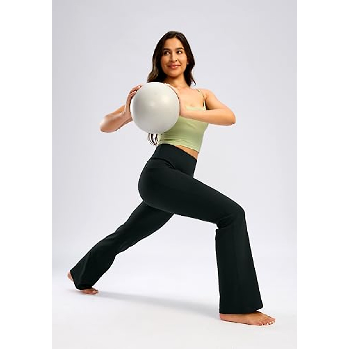 28"/30"/32"/34" Inseam Women's Bootcut Yoga Pants Long Bootleg High-Waisted Flare Pants with Pockets BlackFlare_30_Small Black