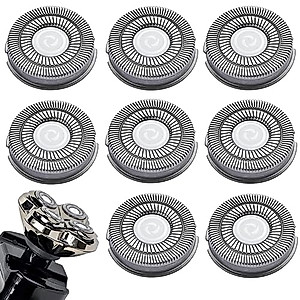 Shaver Replacement Blades, Electric Razor Replacement Head, Compatible with Skull Shaver Pitbull Gold/Silver PRO Shaver And other Electric shaver, Super Close Shaving Replacement Heads, 8-Pack.