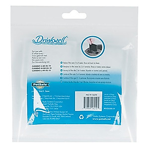 PetSafe Drinkwell Replacement Filter for Current Pet Fountains, Pack of 4, Charcoal Carbon Filter for Cats and Dogs