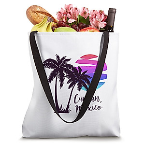 Cancun Mexico Beach Summer Vacation Palm Trees Sunset Tote Bag