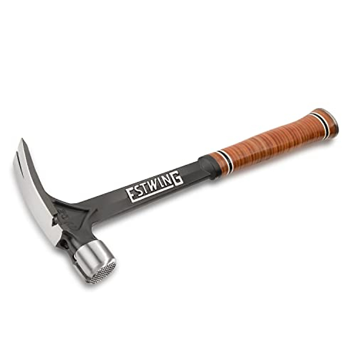 ESTWING Ultra Series Hammer - 19 oz Rip Claw Framer with Milled Face & Genuine Leather Grip - E19SM