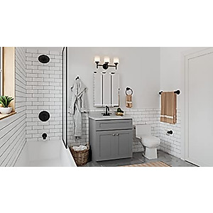 Design House 597500 Cyprus Fully Assembled Frameless Mirrored Tri-View Surface or Recessed Mount Bathroom Medicine Cabinet, 36.3 x 30.1