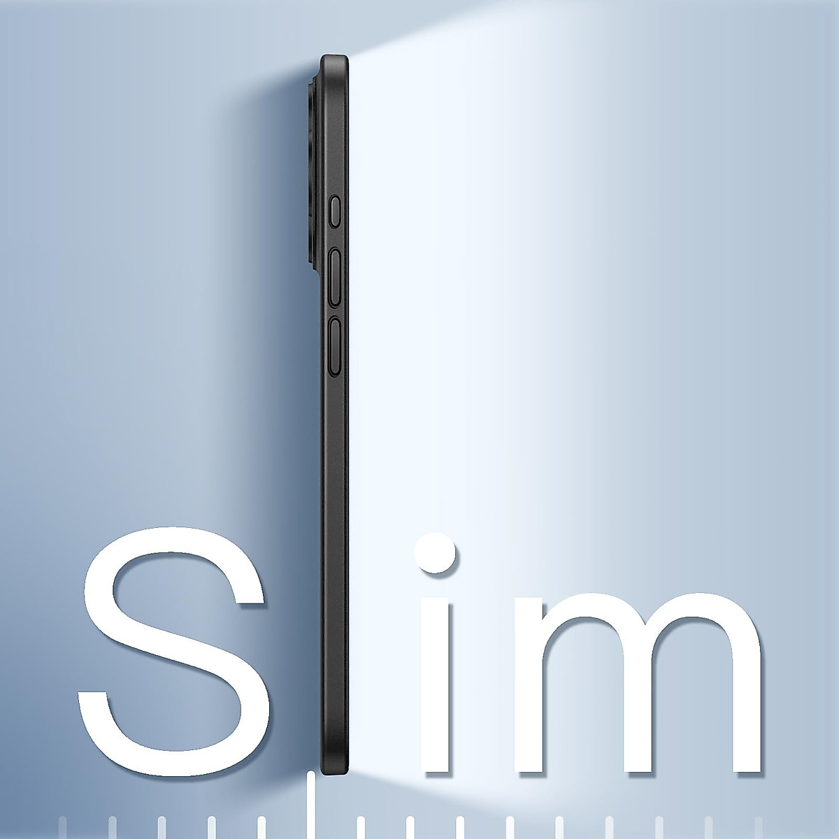 JETech Ultra Slim Case for iPhone 14 Pro Max 6.7-Inch, Camera Lens Cover Full Protection, Lightweight Matte Finish PP Hard Minimalist Case, Support Wireless Charging (Black)