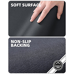 Color&Geometry Dish Drying Mats for Kitchen Counter, Dish Drying Rack Mat Strong Absorbent Water and Quick Dry , Kitchen Counter Mat Non Slip, Black Coffee Maker Mat, 16"X24"