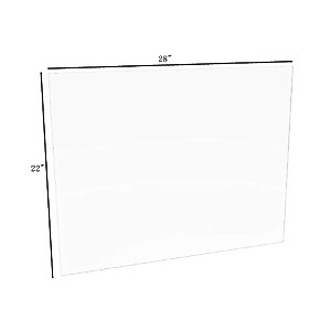 FixtureDisplays® 22x28" Clear Transparent Acyrlic Plexiglass Lucite 1/8" (3mm) Thickness Sneeze Shield DIY Panel 10076-22 * 28"-NF