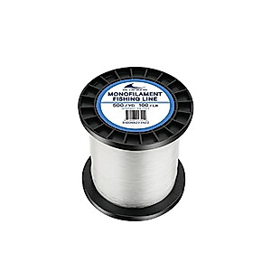 BLUEWING Monofilament Fishing Line Clear Invisible Thin Diameter Fishing String Mono Fishing Line, Dia.0.9mm*500YD*100LB