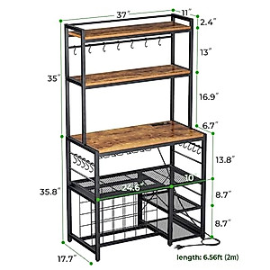 yacchi home Buffet Cabinet with Storage Double-Layer Design,47" Large Sideboard Cabinet with 3 Drawers and Movable Laminate, Durable Wood Coffee Bar Cabinet for Kitchen Dining Room (Black)
