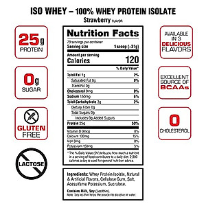 Labrada Nutrition ISO 100% ISOLATE Protein Powder Strawberry 5lb