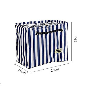 Shower Caddy Tote Shower Basket Bag Shower Tote Bag Bath Organizer Bag Bottom Mesh Leaking for Bathroom Accessories Perfect for College Dorm,Gym,Trip, Swimming Class (Black White Stripe A)