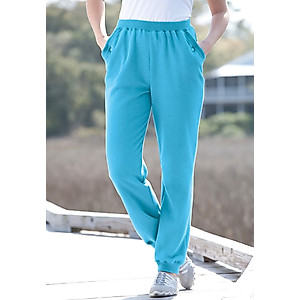 Woman Within Women's Plus Size Petite Better Fleece Jogger Sweatpant - L, Heather Charcoal