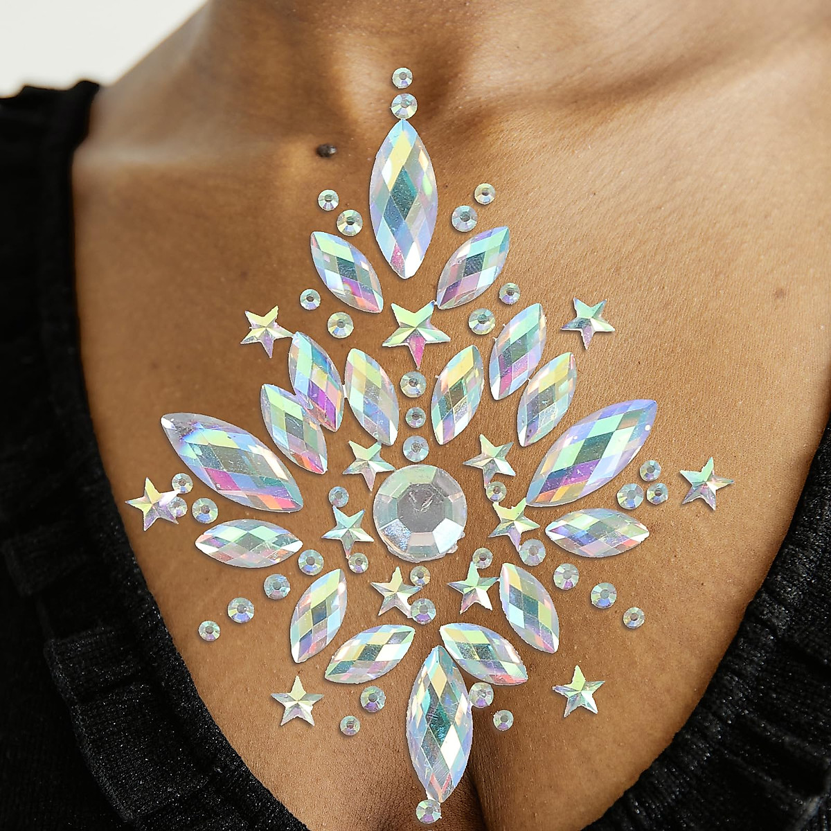 Rhinestone Face Gems Body Jewelry Stickers Rhinestone Women Bra Breast Pasties Carnival Party Body Stickers