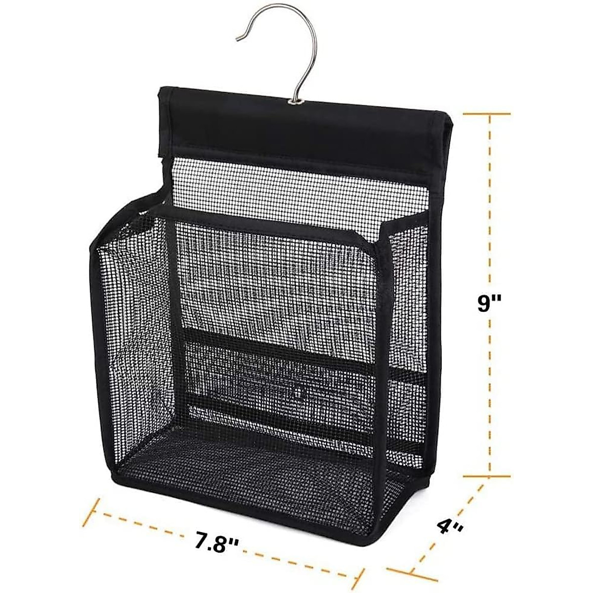 KNBG Hanging Storage Basket Toilet Toiletries Bath Basket Dormitory Cosmetics Storage Bag with Hooks for College Dorm Rooms, Gym, Swimming and Travel