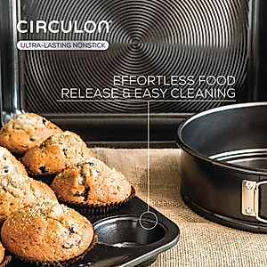 Circulon Ultimum Mini Oven Tray Non Stick - 17.3 x 14.4cm Baking Tray with Large Handle, Durable Carbon Steel, Freezer & Dishwasher Safe Bakeware, Black