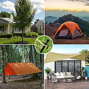 Aoipend 8 Pack 12 inch Heavy Duty Tent Stakes with 4 Ropes 13ft Reflective Guy Lines Kit Metal Ground Anchors for Outdoor Camping Pegs Tree Tarp Canopy Gardening