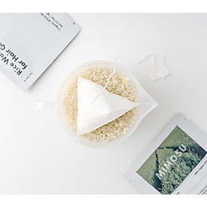 mimosu Rice Water for Hair Growth & Repair: DIY Tea Bags, Natural Conditioner, Detangler & Hair Nourisher with Fermented Rice Protein for Curly, Damaged Hair