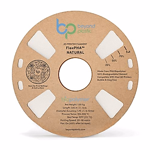 Beyond Plastic PHA 3D Printer Filament, FlexPHA™ Natural 1 kg