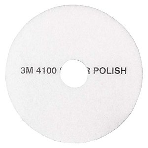 3M White Super Polish Pad 4100, 20 in (508 mm), 5 Pads/Case