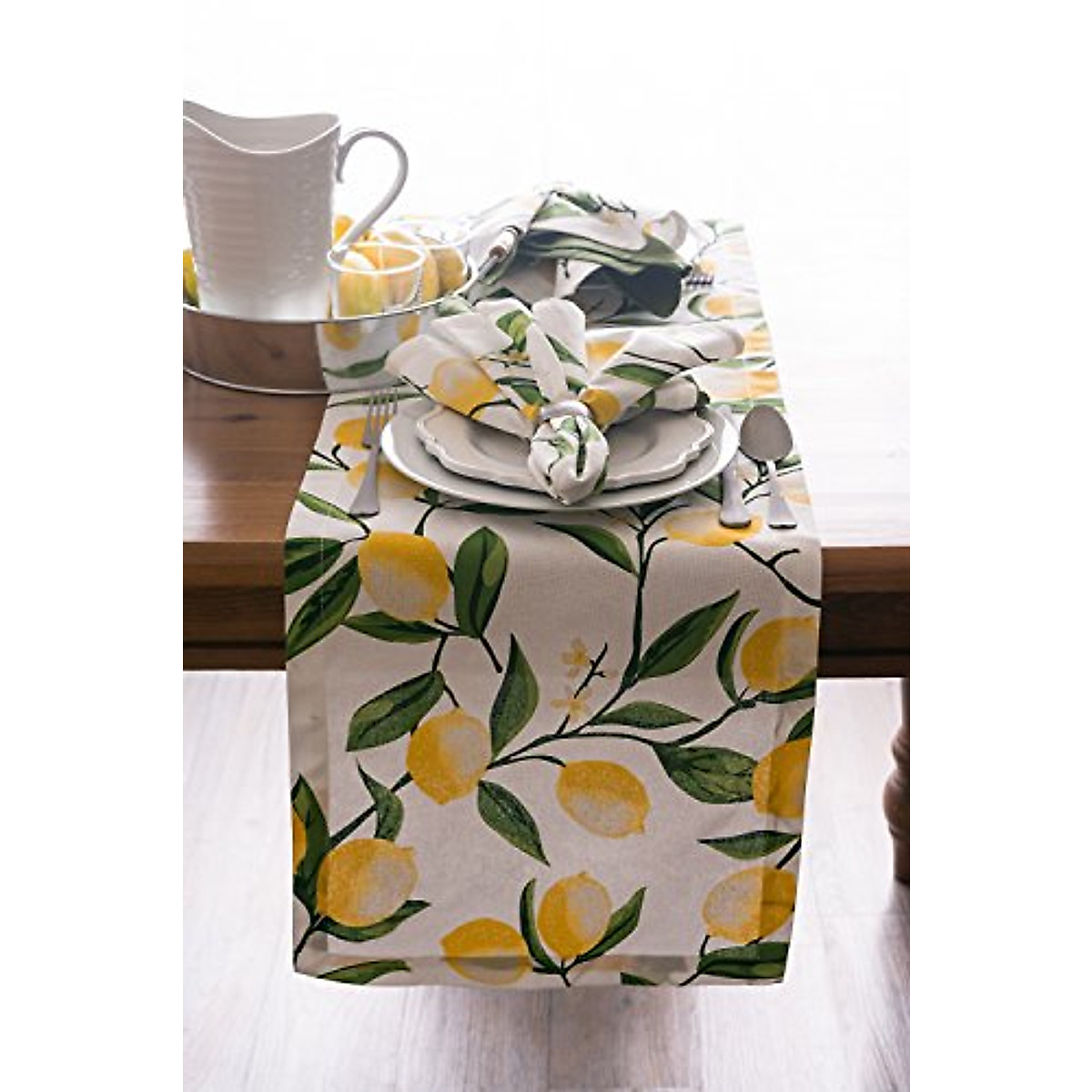DII Lemon Bliss Tabletop Collection, Table Runner, 14x72