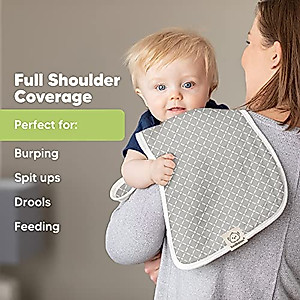 KeaBabies 5-Pack Organic Muslin Baby Burp Cloths and 5-Pack Organic Burp Cloths for Baby Boys and Girls - White Bamboo Cotton Burp Cloth - Ultra Absorbent Burping Cloth, Burp Clothes, Newborn Towel