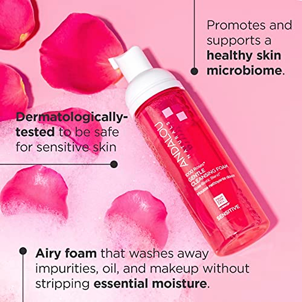 Andalou Naturals 1000 ROSES® Gentle Cleansing Foam