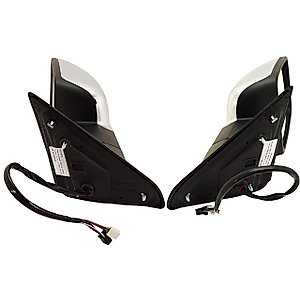 Kool Vue Driver & Passenger Side Power Heated Mirrors for Ram 1500 2500 2014-2018 Power Fold With Signal Light & Puddle Lamp Chrome