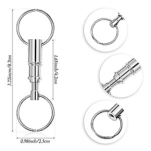 eBoot Detachable Pull Apart Key Rings Keychains (2 Pack)