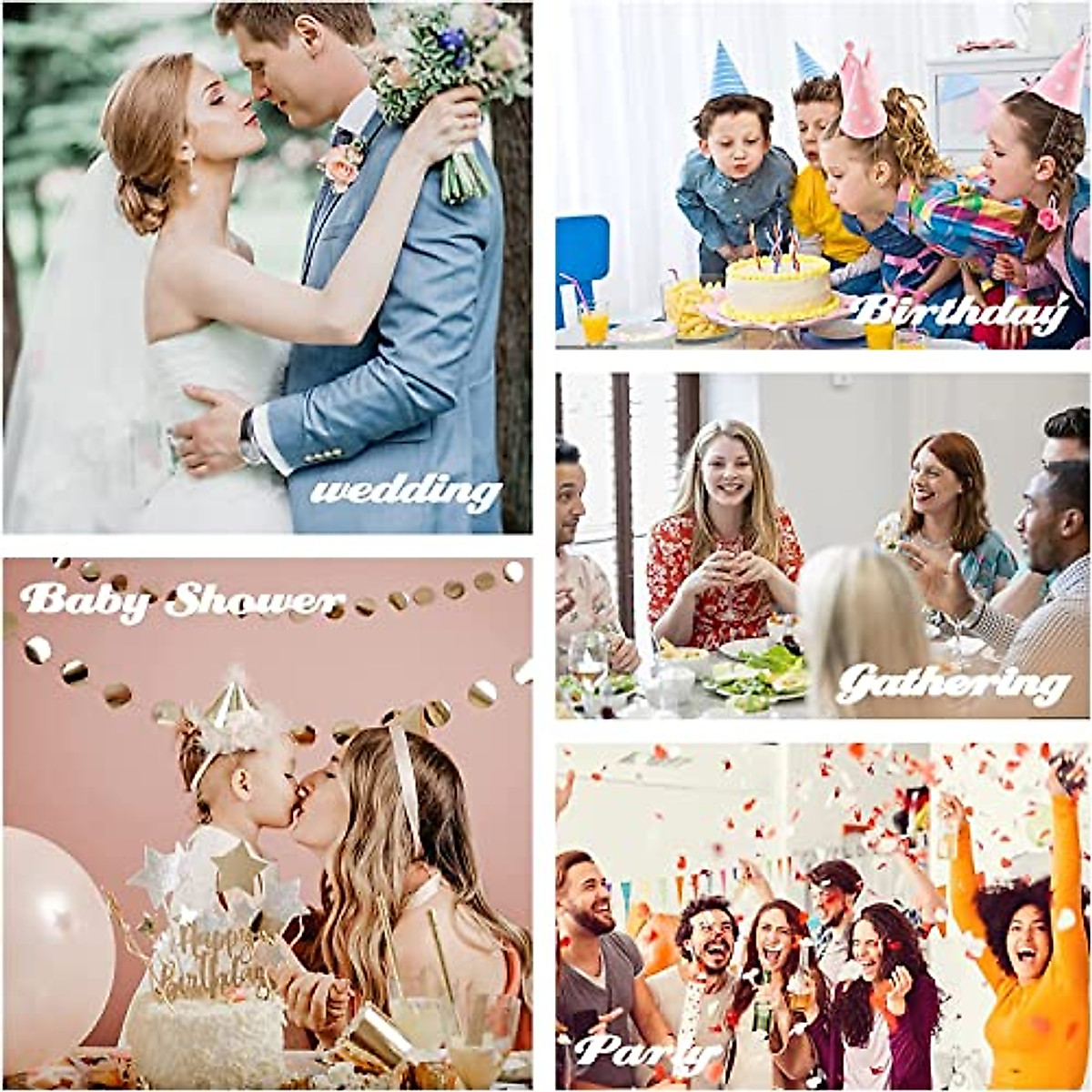 SCIEO Cake Stands Set of 5 Black Metal Cupcake Holder Dessert Display Plate for Baby Shower Birthday Wedding Party Candy Table Decoration