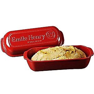 Emile Henry Italian Bread Loaf Baker | Burgundy