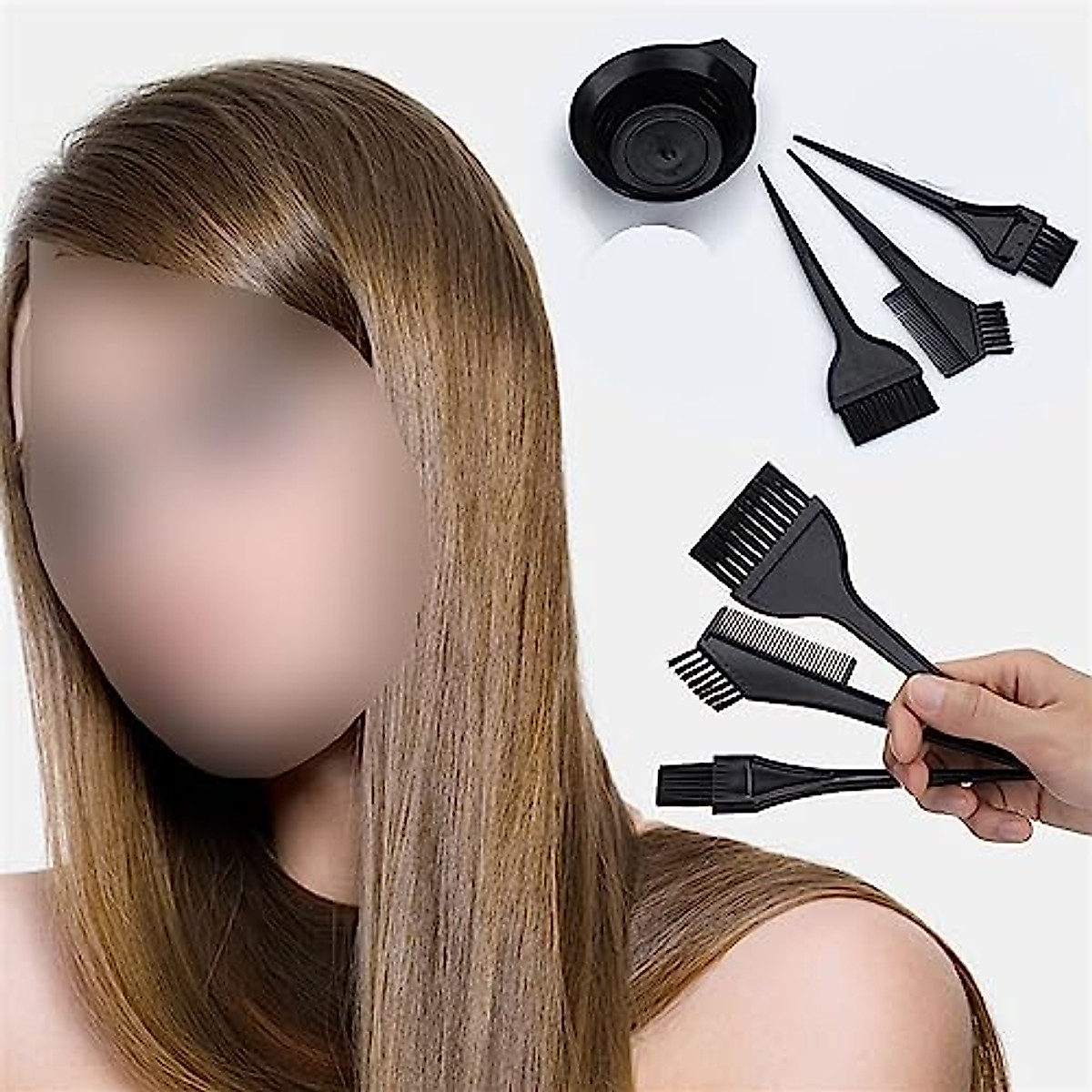 FURLOU Brushes, 1 Piece Dyeing Bowl Comb Brush Toolbox Coloring Bowl Comb Brush Double Head Brush Set Toolboxes (Size : Bowl)