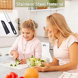 Paring knife 20 pieces Paring Knives Ultra Sharp Vegetable and Fruit Knife with Sheath Cover,Rust Proof Stain Resistant German Steel Small Kitchen Knife (10PCS Peeling Knives and 10PCS Knife Sheath)