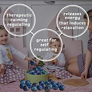 HYPYRANOW Stress Balls, 12 Pcs Galaxy Stress Balls, 2.5 Inch Space Theme Stress Balls Foam Squeeze Balls Stress Relief Balls for Finger Exercise School Carnival Reward Party Bag Gift