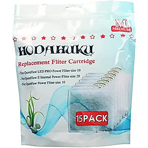 hodahuku Filter Cartridges for Aqueon QuietFlow Medium Aquariums Replacement Fish Tank Filter Cartridges (15 Pack)