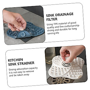 FUDGIO 4pcs Sink Filter Kitchen Sink Covers Draining Meshes Bathtub Drain Strainer Bath Drain Cover Silicone Drain Cover Bathtub Stickers Sink Accessory Kitchen Sink Filter Floor Drain