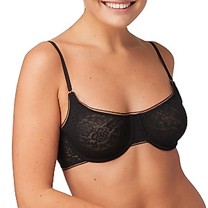 Maidenform womens Pure Comfort Stretch Lace Underwire Dm202c Demi Bra, Black, 34C US