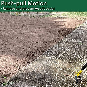 DonSail Garden Hoe Tool, Sharp Scuffle Action Hoe for Weeding Gardening Long Handle Heavy Duty - Handheld Hula Weeding Rake Tools for Planting Vegetables Farm, 30-80“