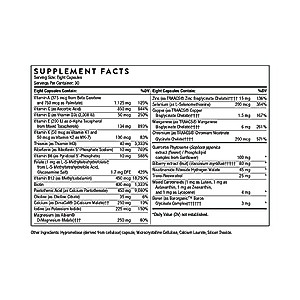Thorne Advanced Nutrients - Multivitamin and Mineral Supplement with Nicotinamide Riboside - Foundational Support, Healthy Aging and Eye Health - Gluten-Free, Soy-Free - 240 Capsules - 30 Servings