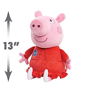 Peppa Pig 13.5-Inch Tourist Peppa Pig Plushie Stuffed Animal, Pig, Light Up Camera, Kids Toys for Ages 3 Up, Amazon Exclusive by Just Play