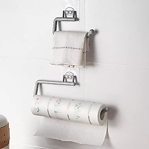 SLSFJLKJ Paper Towel Holder Paper roll Holder Wall Mounted Towel Kitchen Bathroom bar Cabinet rag Hanger ( Color : OneColor , Size : 28.5cm )