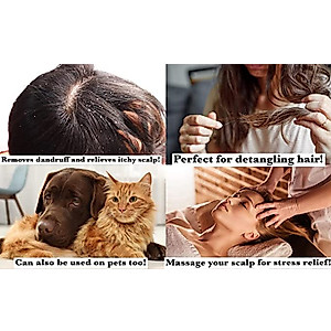 G.B.S Hair Brush Massager Shampoo Hair Scalp Soft Dandruff Cleaning Shower Massager 4 Pack for Men Women Kids The Best Invigorating Head Scrubber! Christmas Day Gift Birthday Gift Father's Day