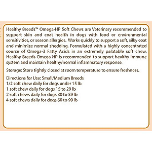 Healthy Breeds Miniature Schnauzer Omega HP Fatty Acid Skin and Coat Support Soft Chews 60 Count