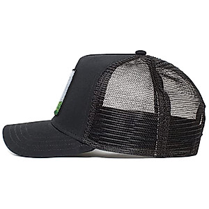 Z Zelvox, Adjustable Snapback Mesh Trucker Hat, Capybara Black Cap, Mesh Baseball Cap, Capybara Embroidered Trucker Hat, Unisex (Pull Up)