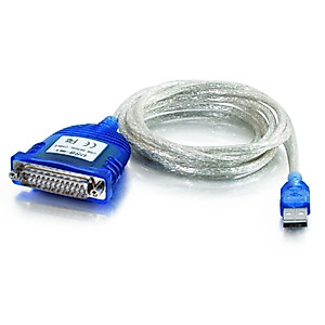 Legrand - C2G USB to DB25 Serial Adapter Cable, Adapter Cable, USB to Desktop Adapter, 6 Foot Adapter Cord, Gray, 1 Count, C2G 22429