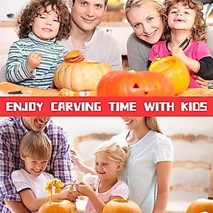 Halloween Pumpkin Carving Kit,33 PCS Pumpkin Carving Tools for Kids&Adults-Professional Stainless Steel Carving Tools & Carving Stencils & Candles-Halloween Gifts Decoration Jack-O-Lantern