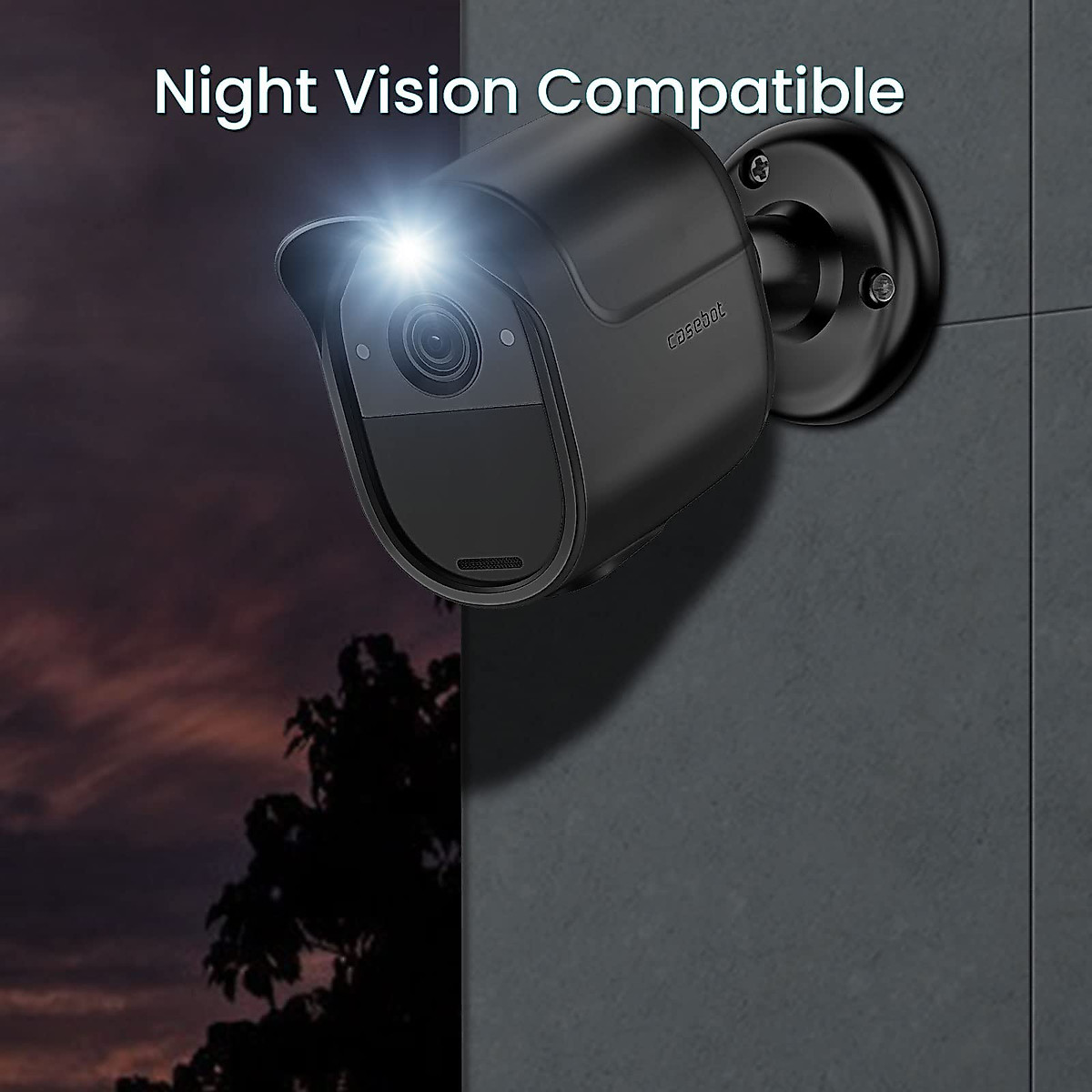 CaseBot Silicone Skins Compatible with Arlo Essential Spotlight Camera (1st Generation, VMC2230), 3 Packs Durable and Weatherproof Protective Silicone Case Cover, White