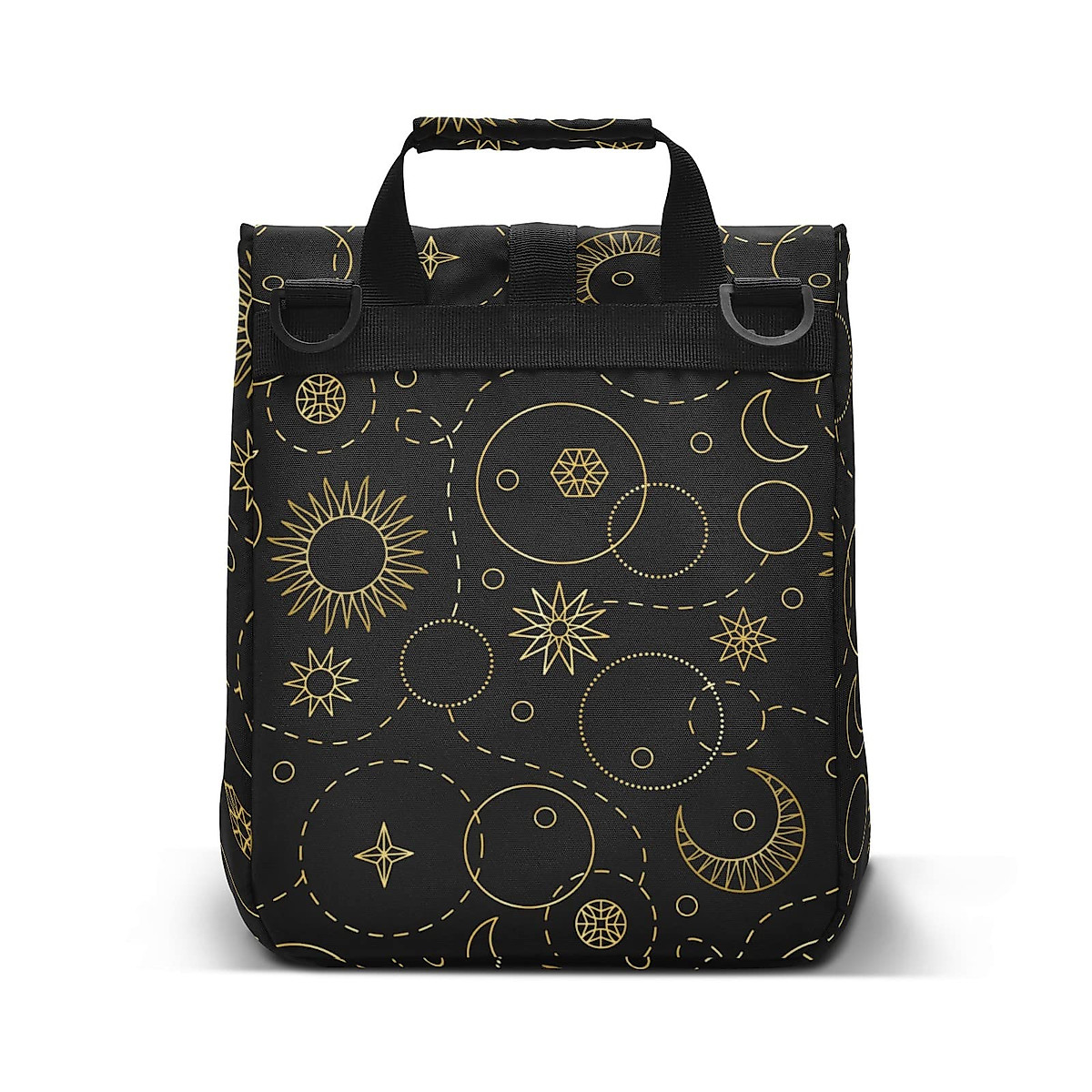 ALAZA Sun Moon Stars Space Lunch Bag Women Insulated Cooler for Men Kids Roll Top Leak Proof Tote Cooling Purse