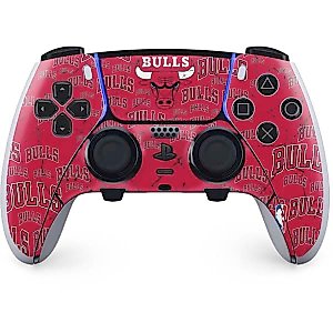 Skinit Gaming Decal Skin Compatible with PS5 DualSense Edge Pro Controller - Officially Licensed NBA Chicago Bulls Blast Design
