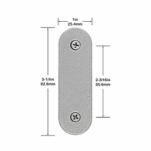 Metal Doorbell Cover Plate - Doorbell Blanking Plate - No Patching Holes - Cover Up Old Doorbell Wires - Made in USA (Silver)