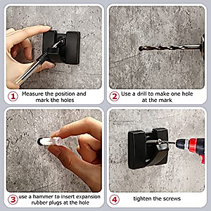 Folding Hideaway Coat Hooks 4 Pieces Heavy Duty Wall Hooks Black Towel Hooks for Bathrooms Retractable Coat Hook Space Aluminum Wall Hooks Hanging Hooks for Closet Scarf Hat Robe Key Purse Bag