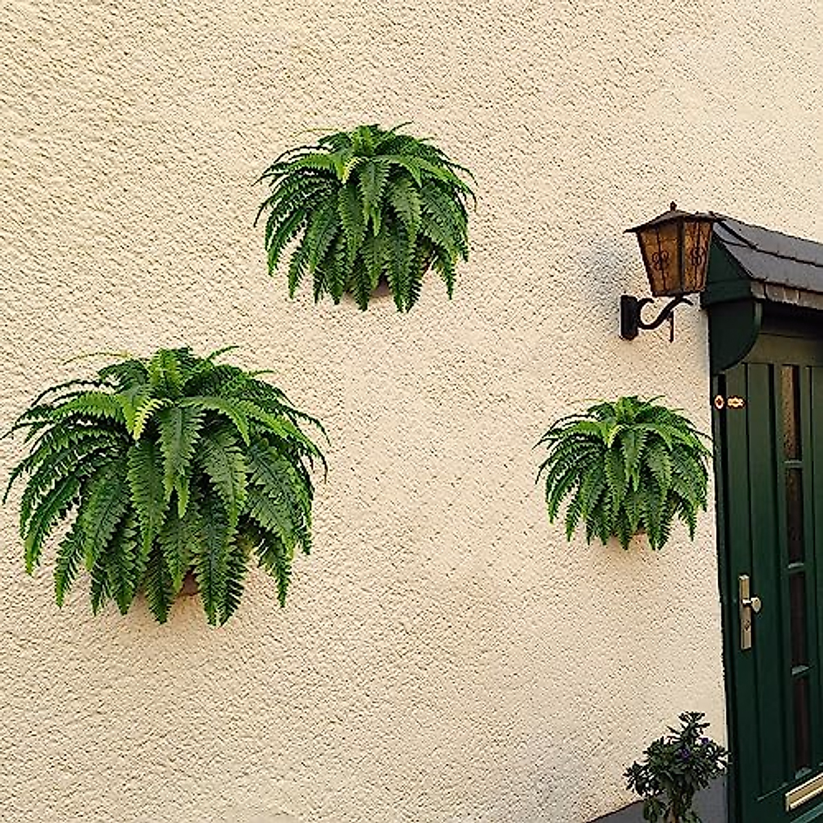 KEGYYLE Fake Ferns - Set of 2 Artificial Fern,35 Leaves for Each Bouquet - Indoor/Outdoor Faux Boston Fake Fern Bush Plant for Home, Office, Garden Decoration.33Inch…